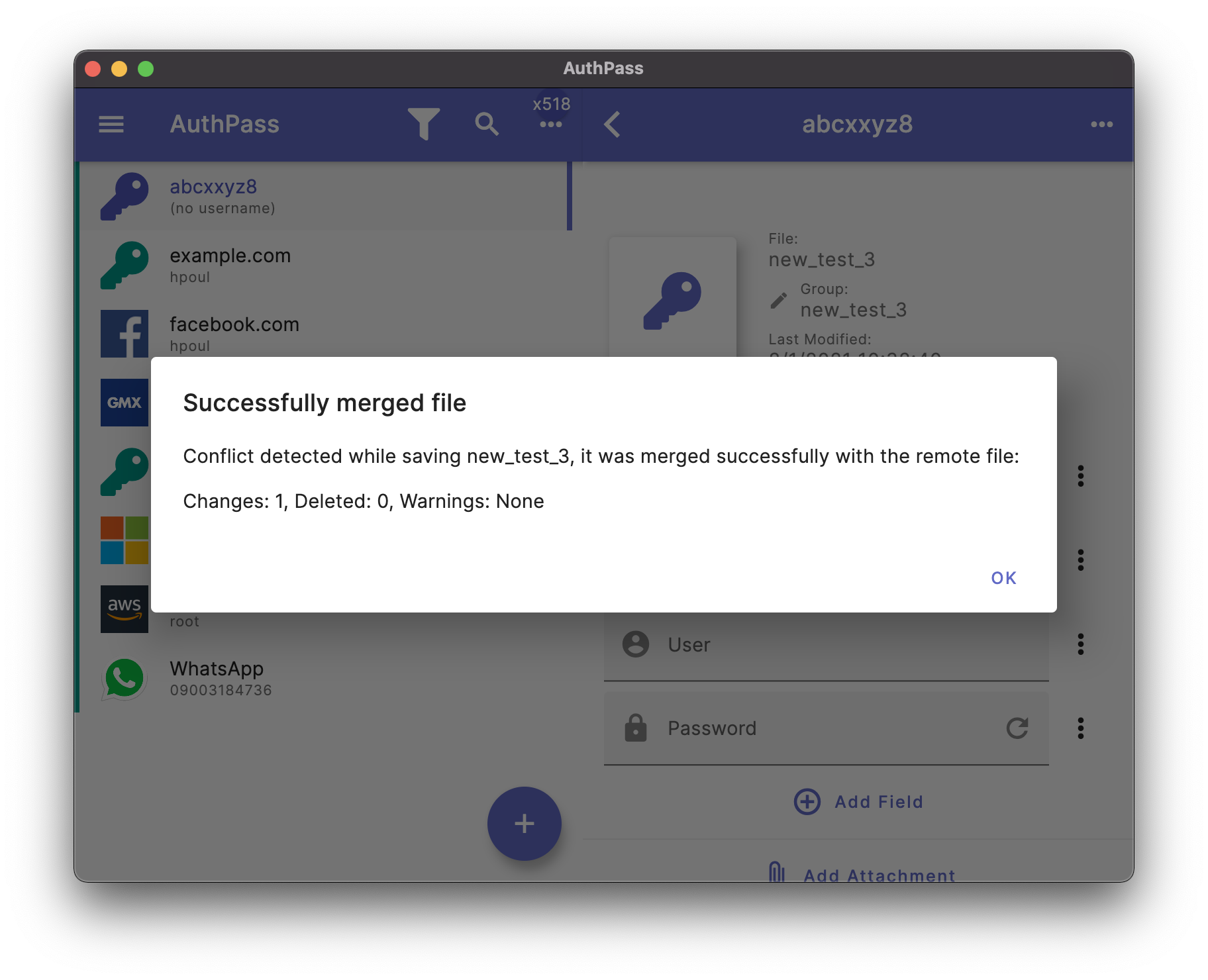 Authpass 1 9 0 Merging Of Kdbx File Conflicts Authpass App Password